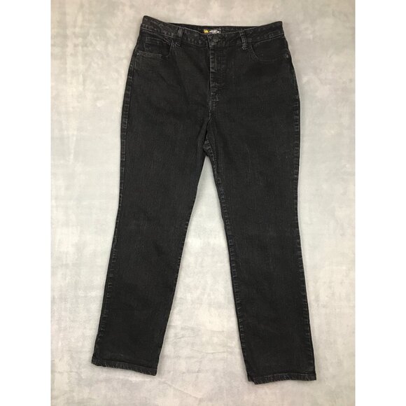 Lee | Jeans | Lee Black Jeans Womens 2s Relaxed Fit Straight Leg High ...